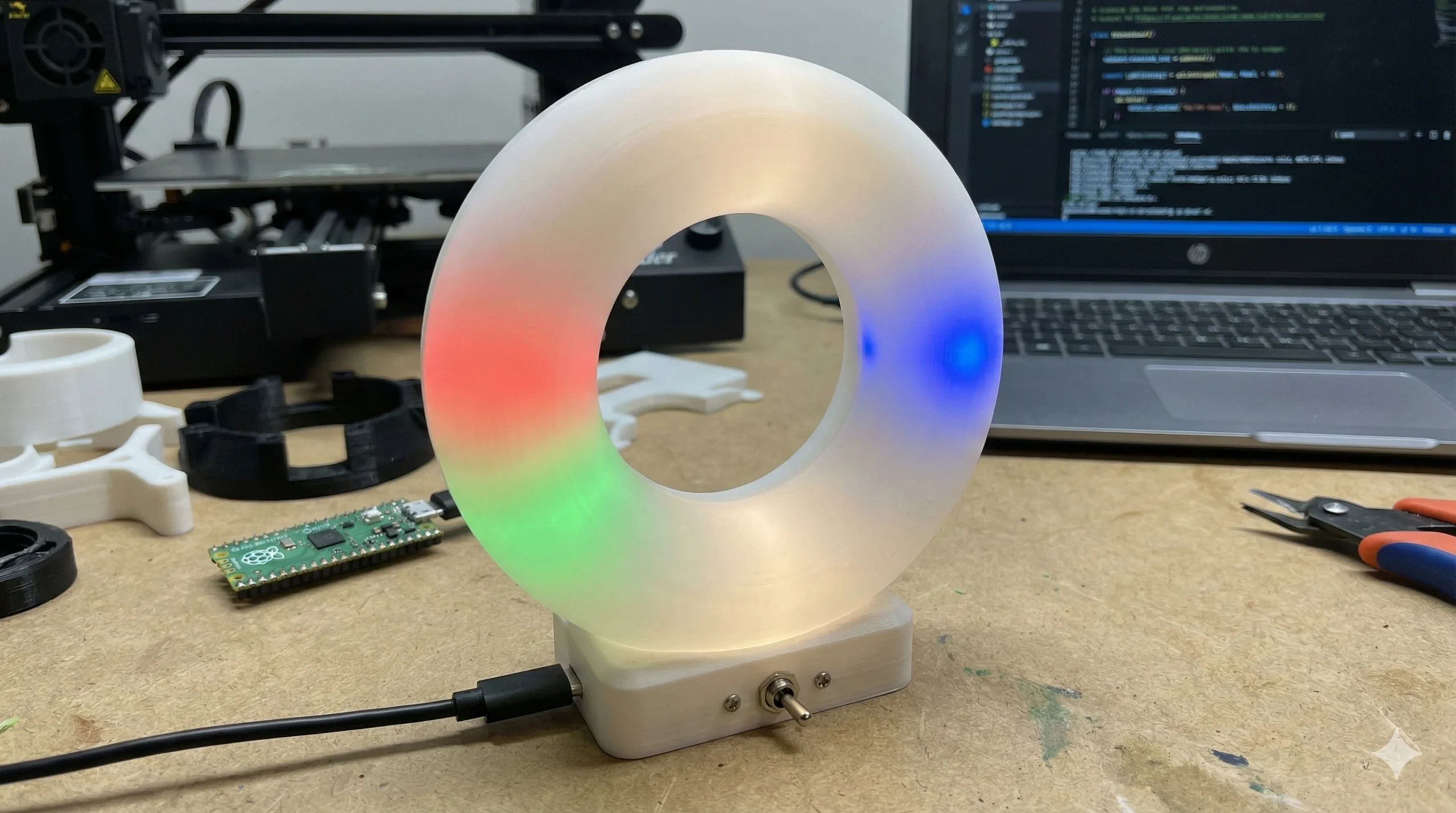 Maker creates printable LED ring clock – 3D Mag